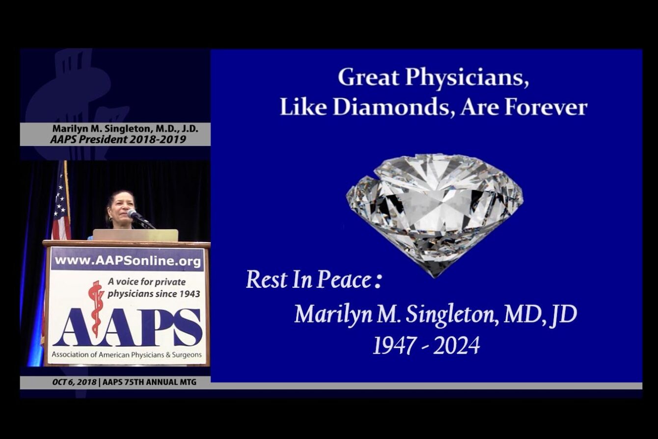 R.I.P. Marilyn M. Singleton, M.D., J.D. – Valiant Champion of Medical Freedom – Association of ...